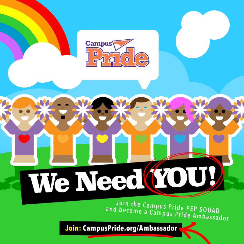 Become a Campus Pride Ambassador and Join our Pep Squad!