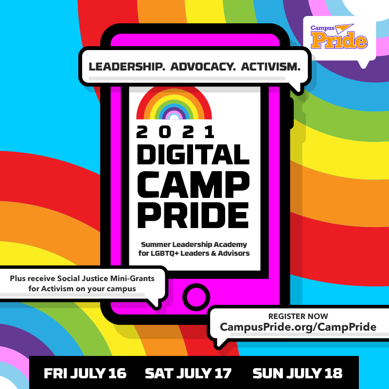 Campus Pride hosts 2021 digital Camp Pride summer leadership camp for ...
